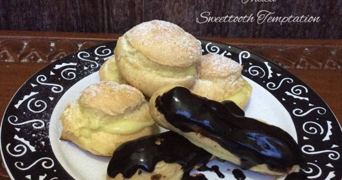 Resep Choux Pastry (Sus dan Eclairs) Vla Durian oleh Daily Me Cooking ...