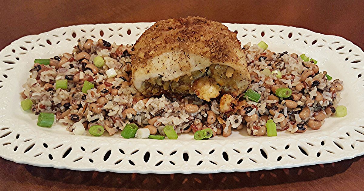 Cajun Stuffed Catfish On Creole Wild Rice Recipe By Weekend Warriors