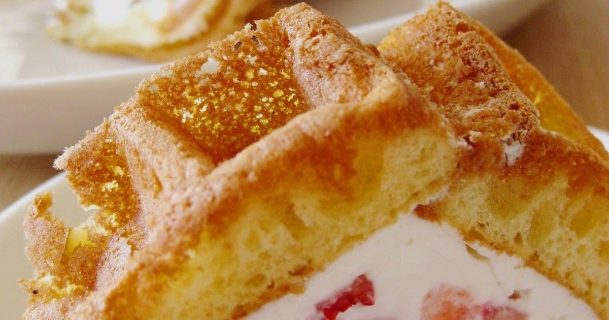 Fluffy Waffle Roll Cake Recipe By Cookpad.Japan
