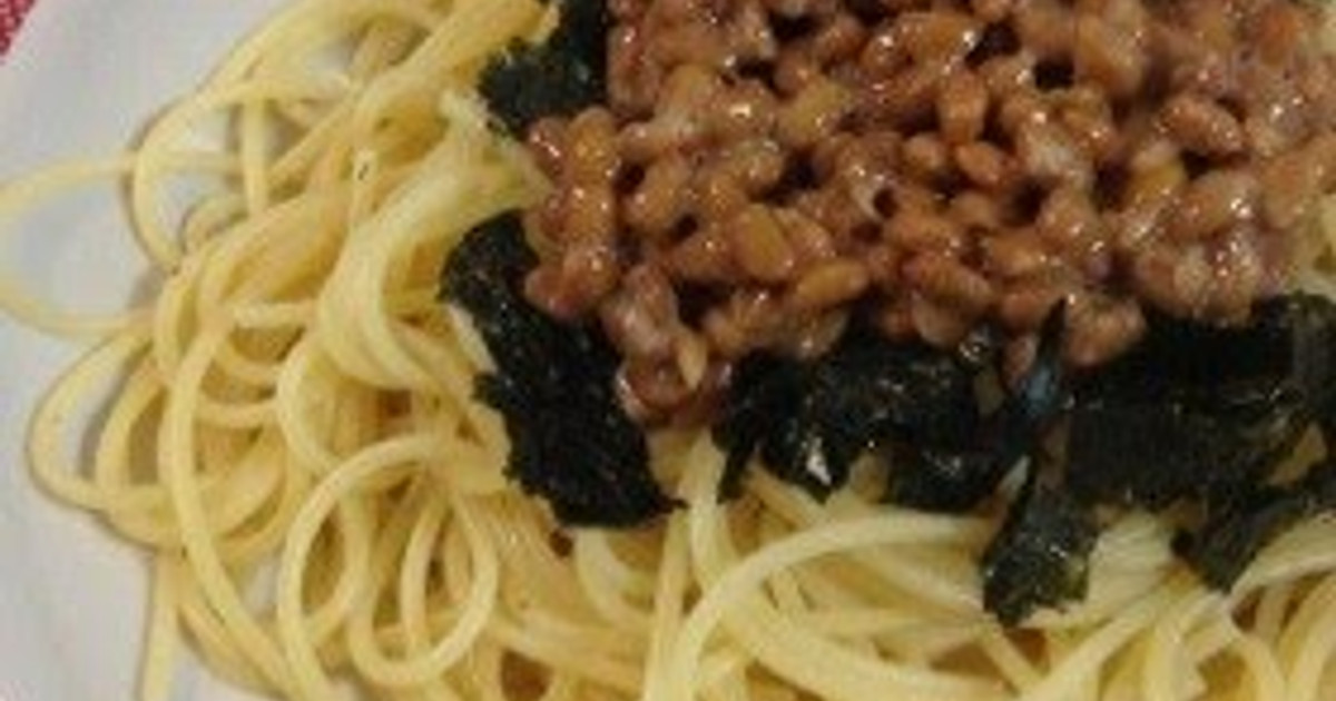 Easy Butter Flavored Natto Pasta Recipe by cookpad.japan
