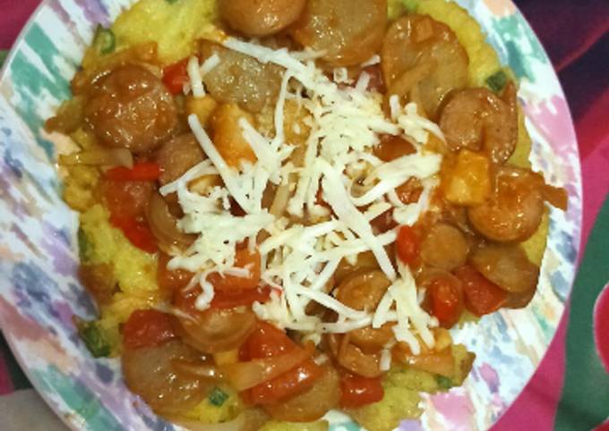 Resep Rice Pizza Vegetables oleh Hilda Nurhidayanti - Cookpad