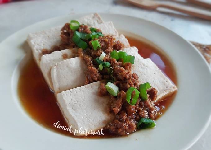 Resep Tahu Tim Daging oleh Dimink Cobain - Cookpad