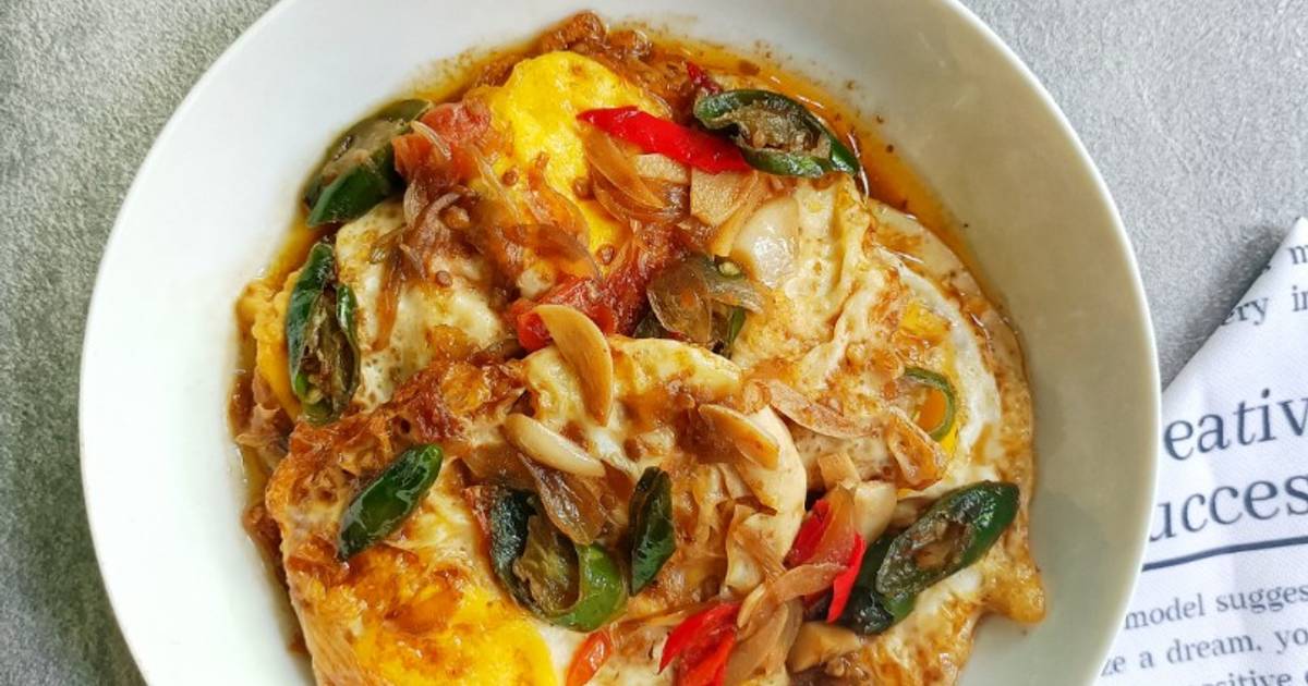 Resep Telor ceplok masak kecap oleh Mama AL - Cookpad
