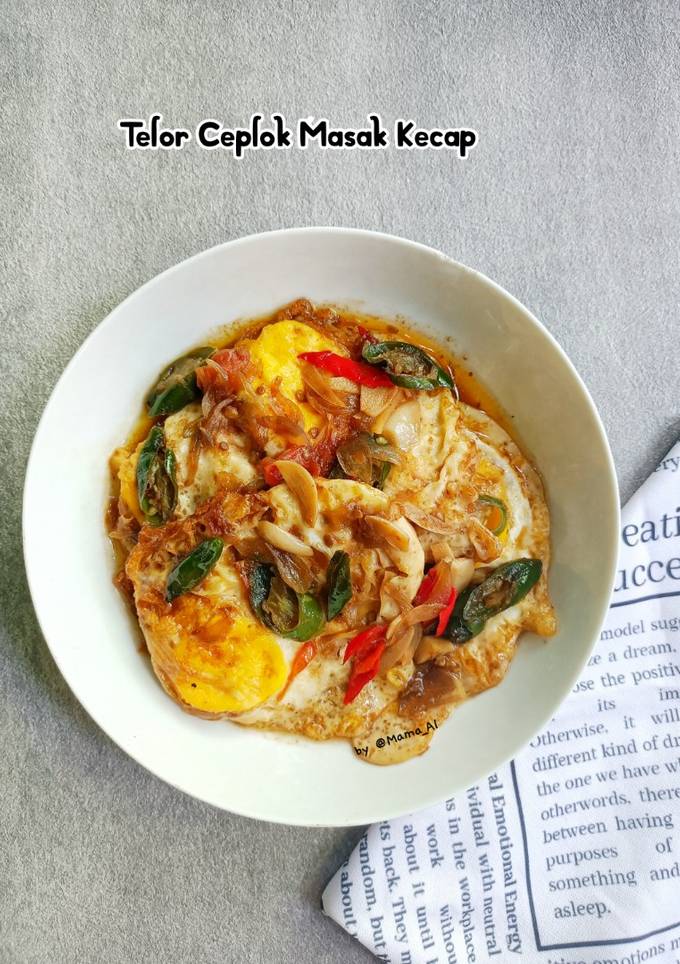 Resep Telor ceplok masak kecap oleh Mama AL - Cookpad