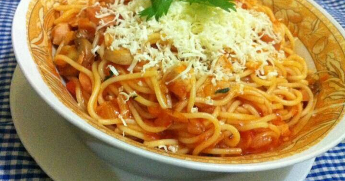 Resep Spaghetti Ayam Saus Bolognaise oleh Lakshinta Rizky - Cookpad