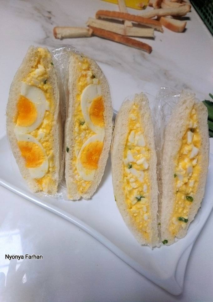 Resep Sandwich Telur Mayo Jepang (Tamago sando) oleh Nyonya Farhan - Cookpad