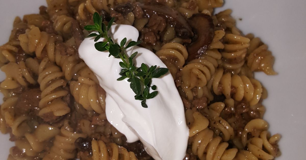 Savory Ground Beef Stroganoff Recipe By Bbop