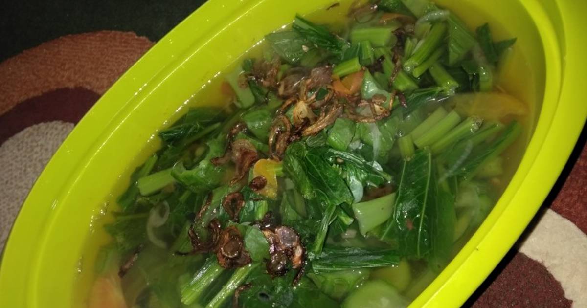 85 resep sawi hijau berkuah bening enak dan mudah - Cookpad