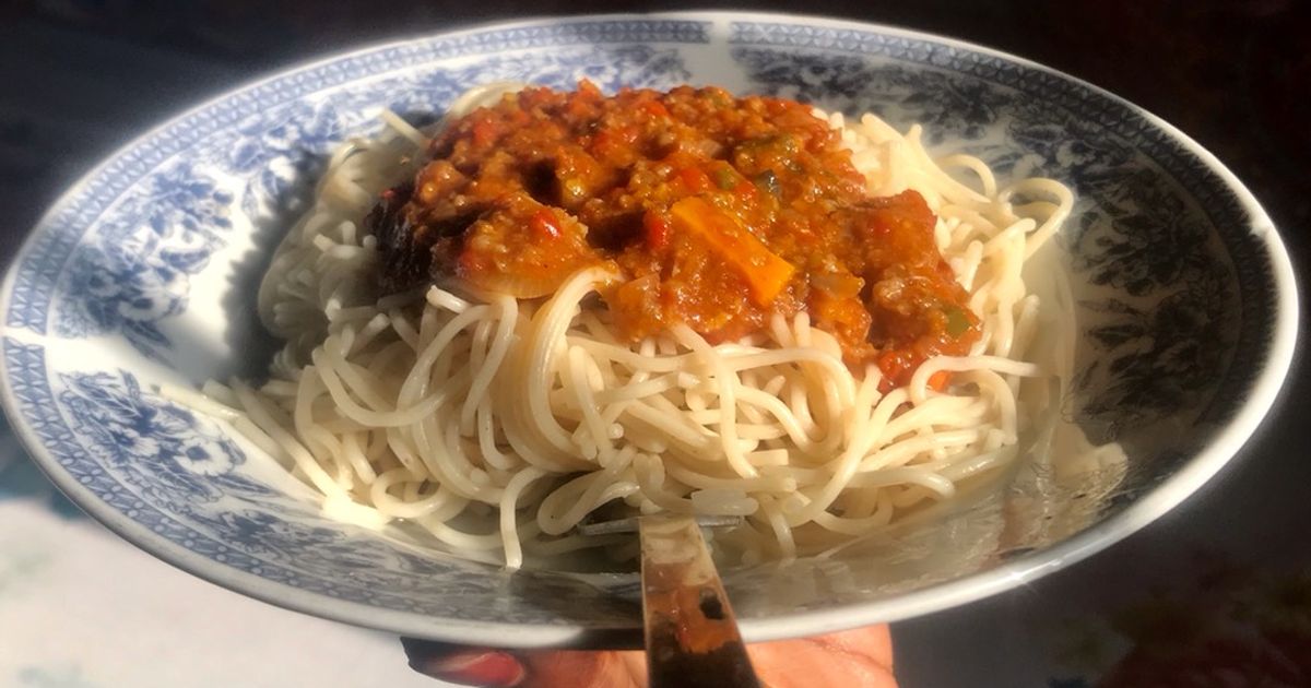 Minced Meat Sauce With Spaghetti Recipe by Aisha - Cookpad