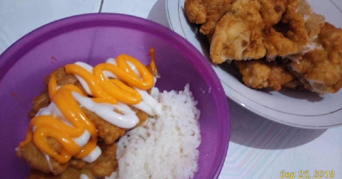 Resep Resep Ayam Geprek Mayonise oleh Indah Andriani Bimandria - Cookpad