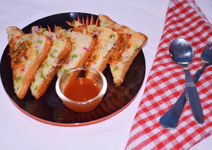 Instant Rava Toast Recipe by Rituparna Ghosh - Cookpad