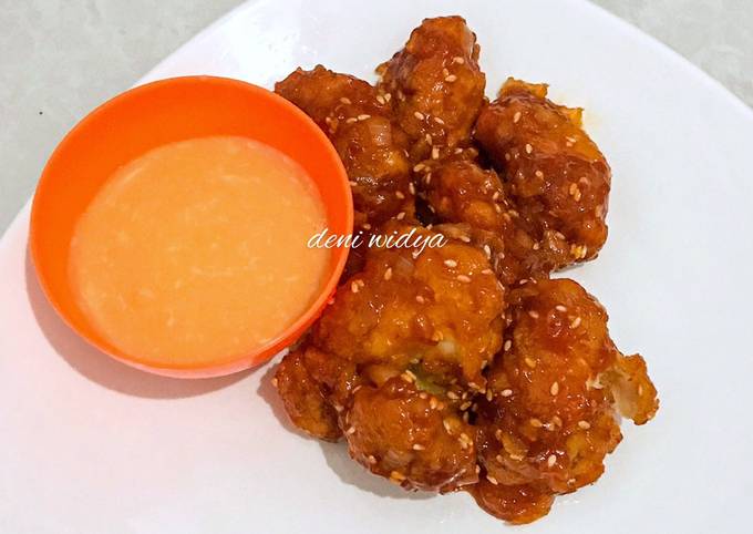 Resep Ayam Richeese Saos Pedas dan Saos Keju oleh deni widya - Cookpad