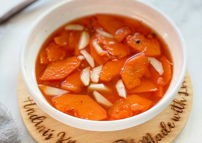 Resep Gohu pepaya segar oleh Kiki Rizqi Andini - Cookpad