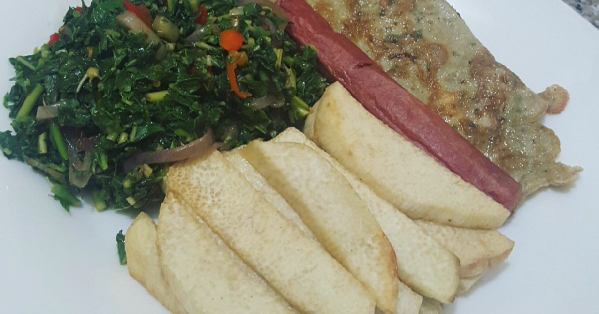 Fried Yam Medley Breakfast Recipe by Mimosasplace - Cookpad