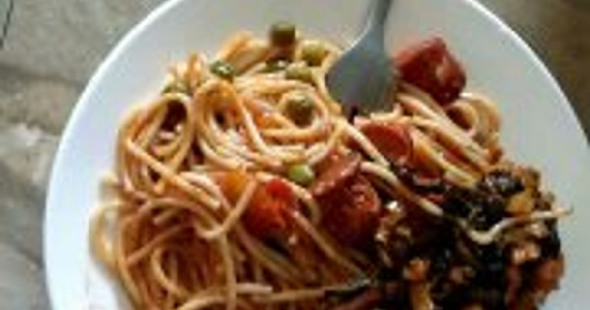 Spaghetti With Beef Stew And Vegetables Recipe by Grace Aholo - Cookpad