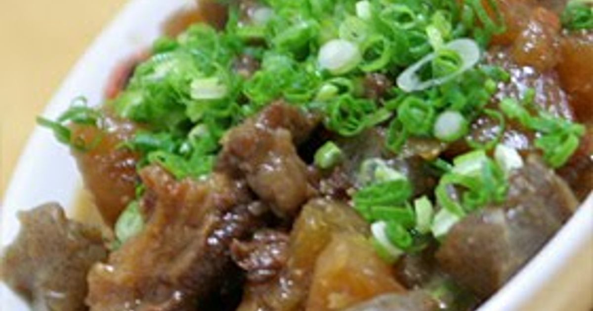 Doteyaki Beef Tendons And Daikon Radish Simmered With Miso Recipe by ...