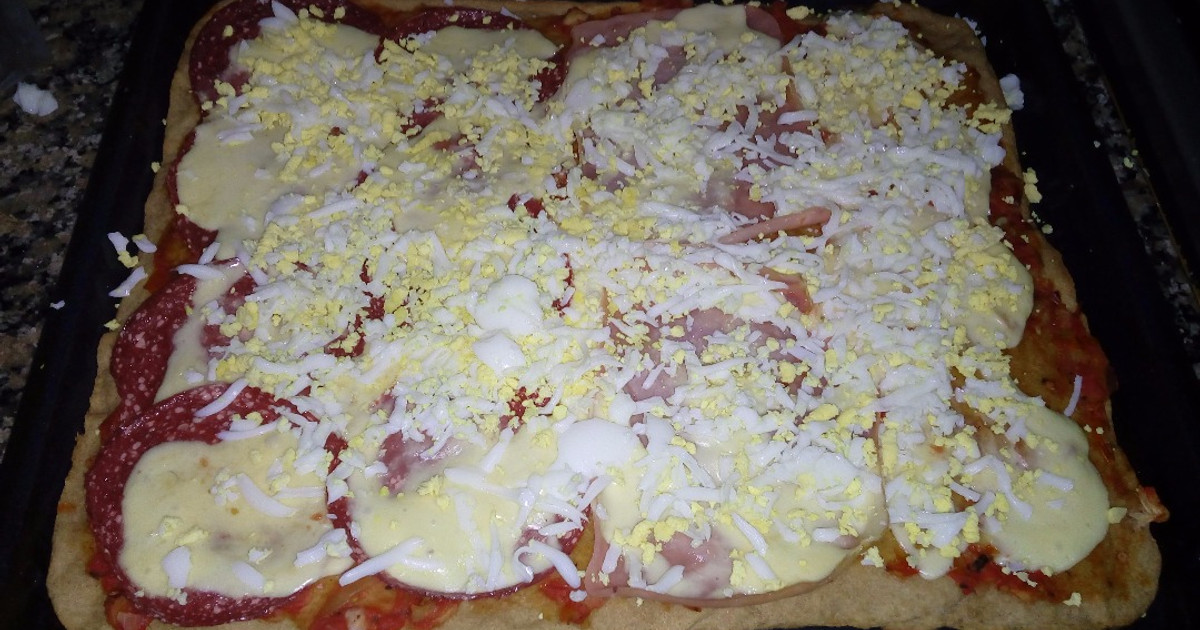 Pizza Integral Casera Receta de Karis Garra- Cookpad