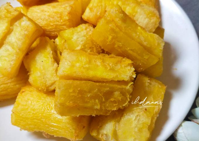 Resep Singkong Goreng Bumbu Kuning Mempur (Empuk dan Renyah) oleh ...