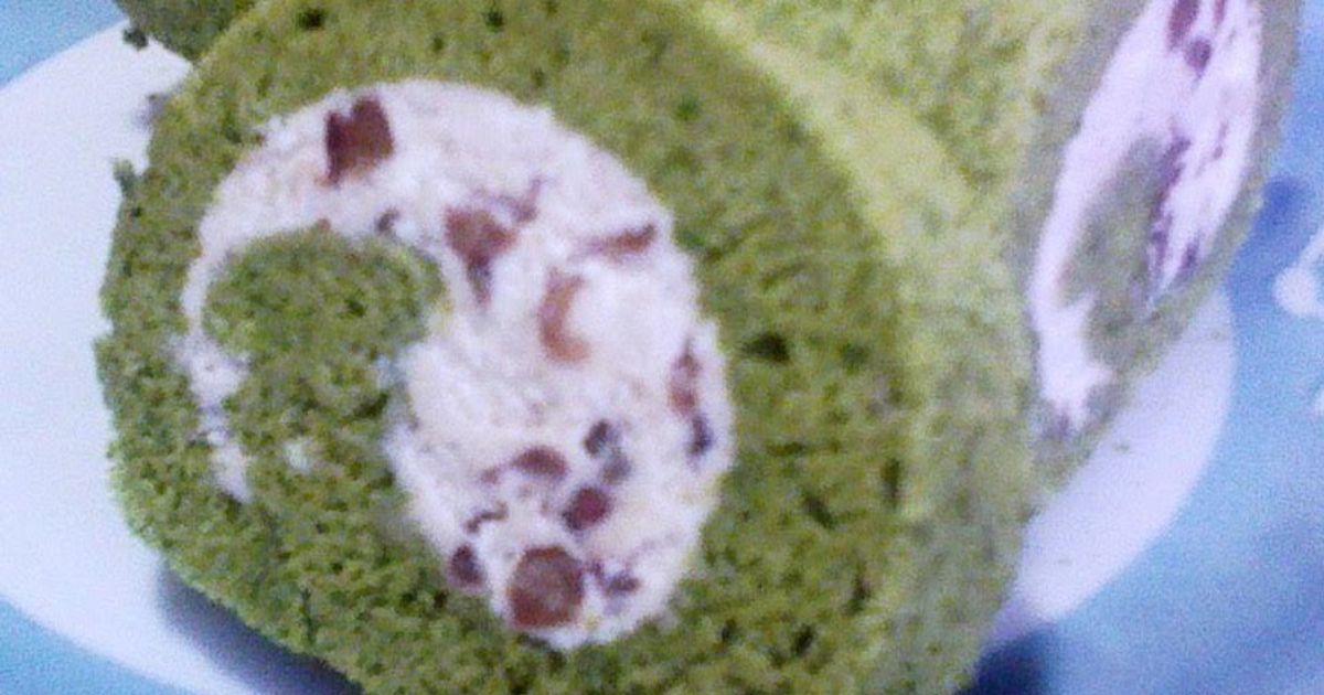 Easy & Fluffy Matcha Green Tea Chiffon Swiss Roll Recipe By Cookpad.Japan