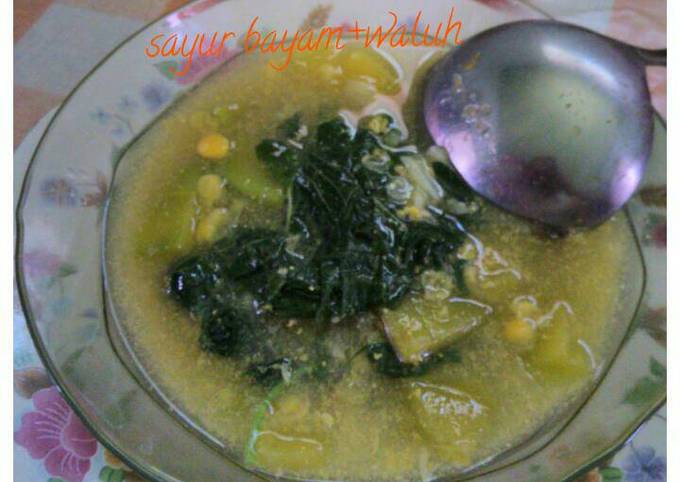 Resep Sayur bayam+waluh,simple oleh Nellia Fadllan - Cookpad