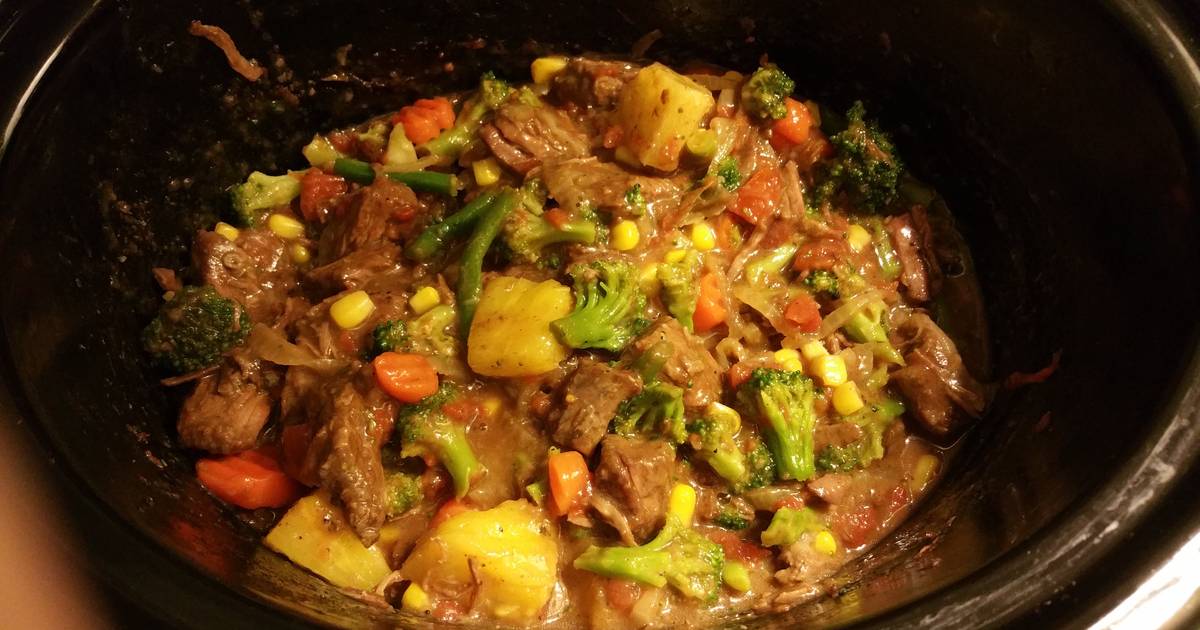 Beef & Veggies over rice Recipe by Katie - Cookpad