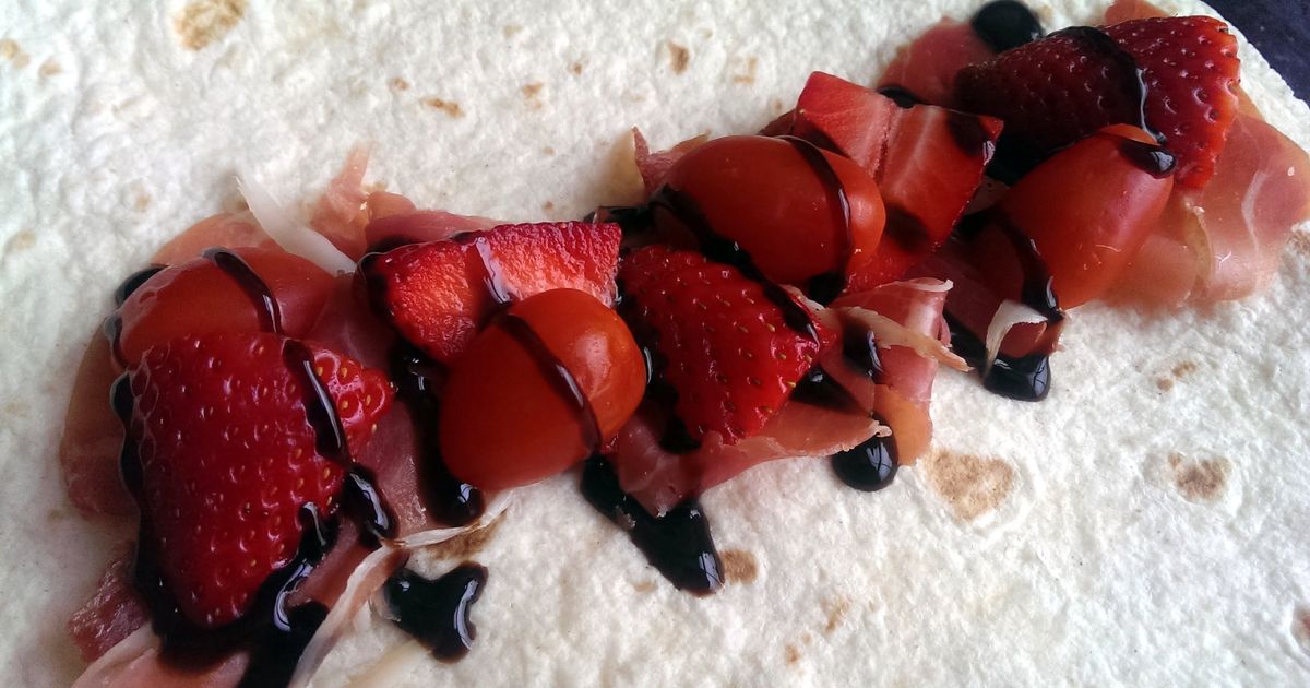 Sophie's Strawberry Balsamic Cured Ham Wrap Recipe By Justanothersoph