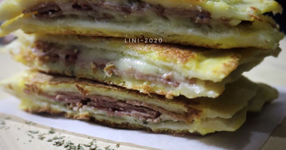 Resep sandwich roti tawar telur ham rumahan enak dan mudah - Cookpad