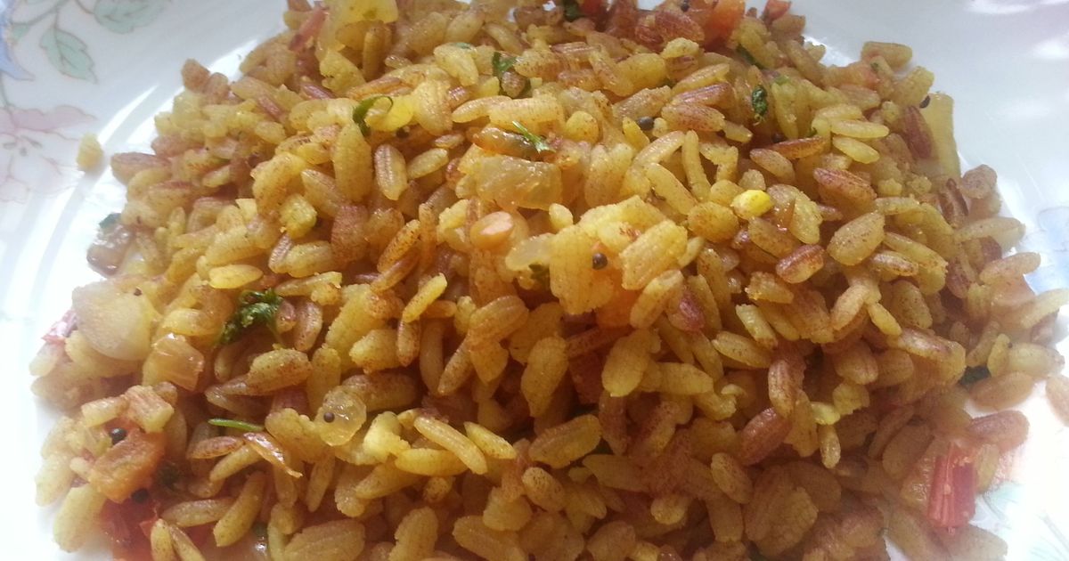 Poha With Red Beaten Rice (Aval/Poha) Recipe by Anuradha Sridharan ...