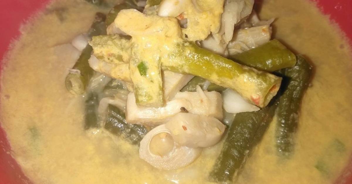 Resep Lodeh tewel kacang panjang oleh Nayagha - Cookpad