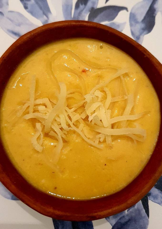 Sopa crema de zapallo y choclo Receta de Mariana e Ignacio- Cookpad