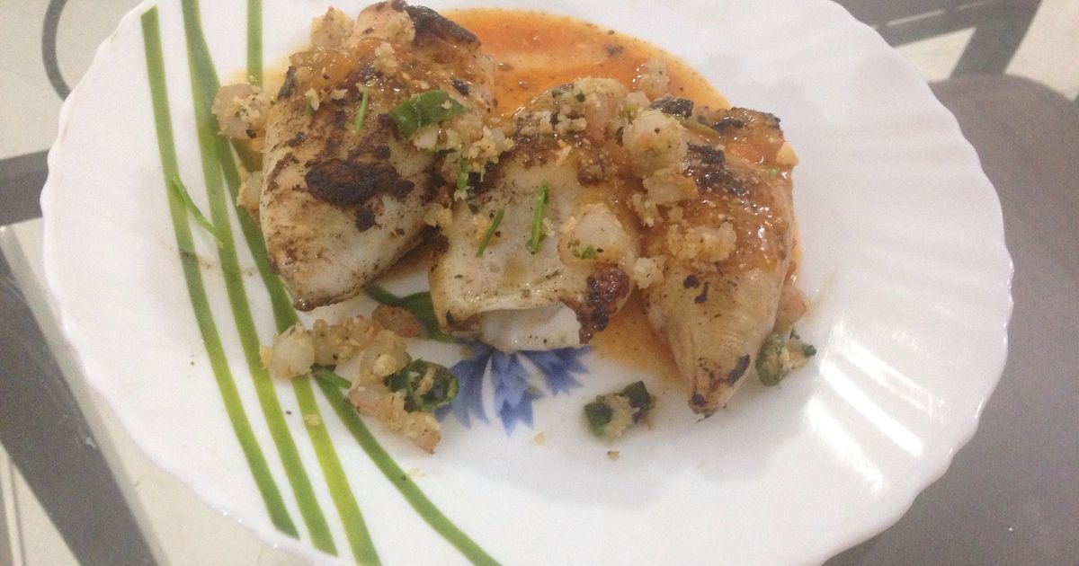 Prawn Stuffed Squid Recipe by Ashita Anandi