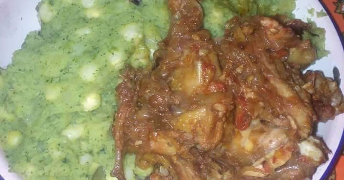 Matoke with Wet Fried Chicken Recipe by Phenny Aluoch - Cookpad