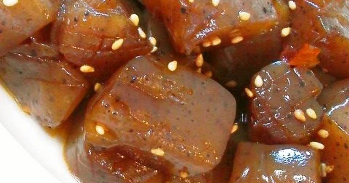 Simple Tasty and Spicy Konnyaku for Bento Recipe by cookpad.japan - Cookpad