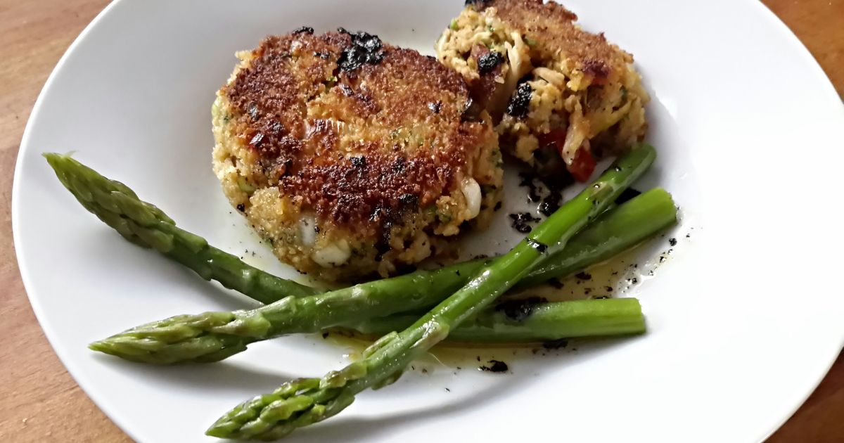 Sig's Leek And Sweet Pepper Crab Cakes Recipe by Sigrun - Cookpad