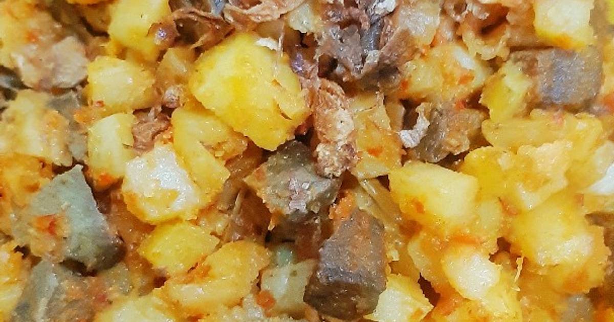 Resep Balado hati sapi & kentang oleh Ndaru Mudjihardjo - Cookpad