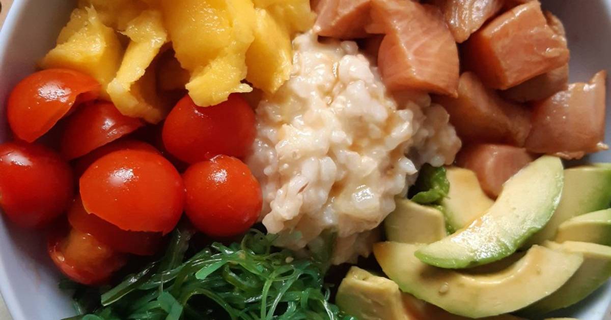 Poke de salmón con salsa agridulce Receta de lucia2906- Cookpad