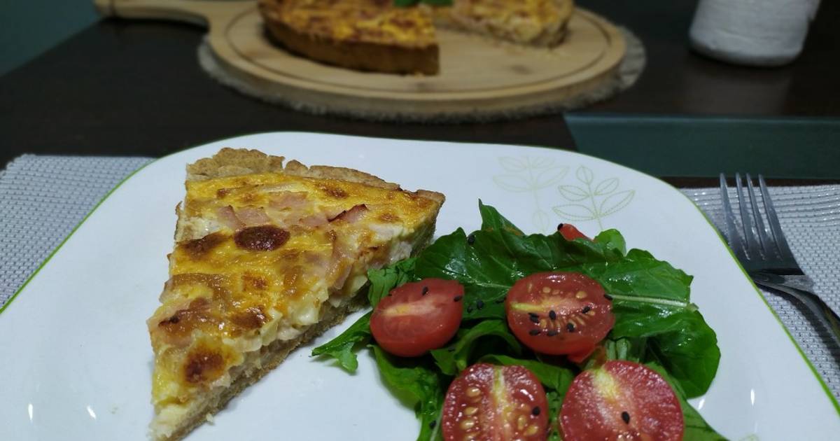 Tarta De Jamón Queso Y Cebollas Caramelizadas Receta De Carolina Cookpad