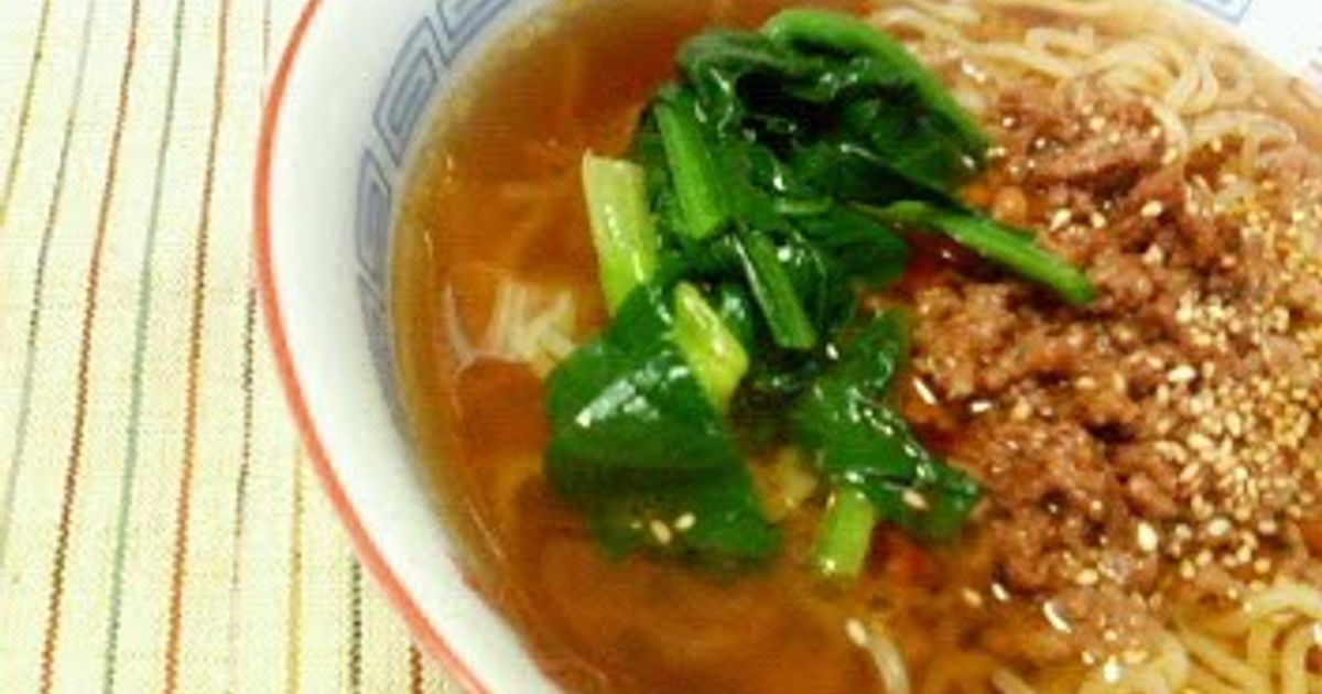 Low Cal Dandan Noodles With Fresh Ramen Noodles Recipe By Cookpad.Japan