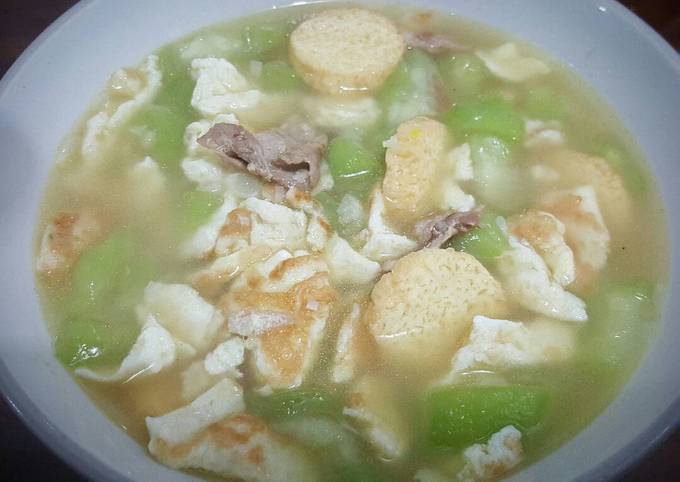 Resep Sup Oyong Telur oleh Hunny - Cookpad
