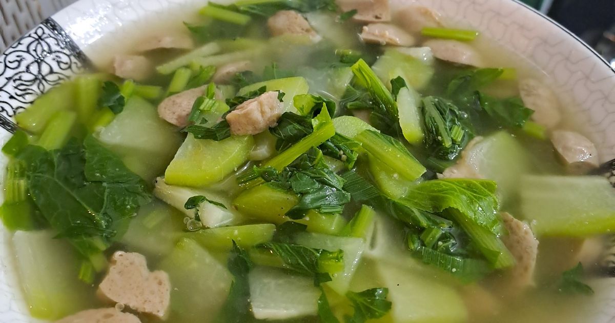 Resep sup sawi labu siam rumahan enak dan mudah - Cookpad