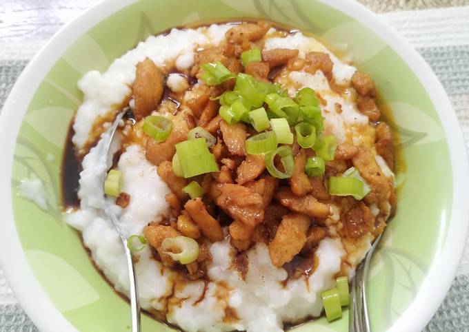 Resep Easy Congee with Chicken Topping /Porridge (Bubur Mudah) oleh Sda ...