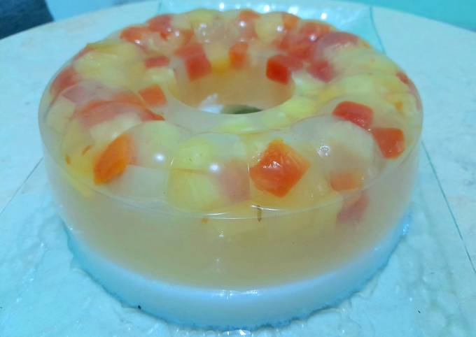 Resep Puding almond buah oleh dinda yunie - Cookpad