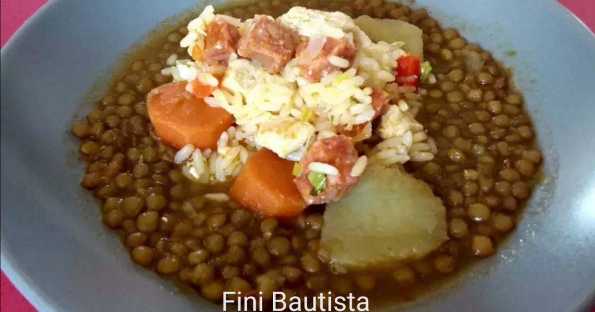 Lentejas con arroz y pollo - 12 recetas caseras- Cookpad