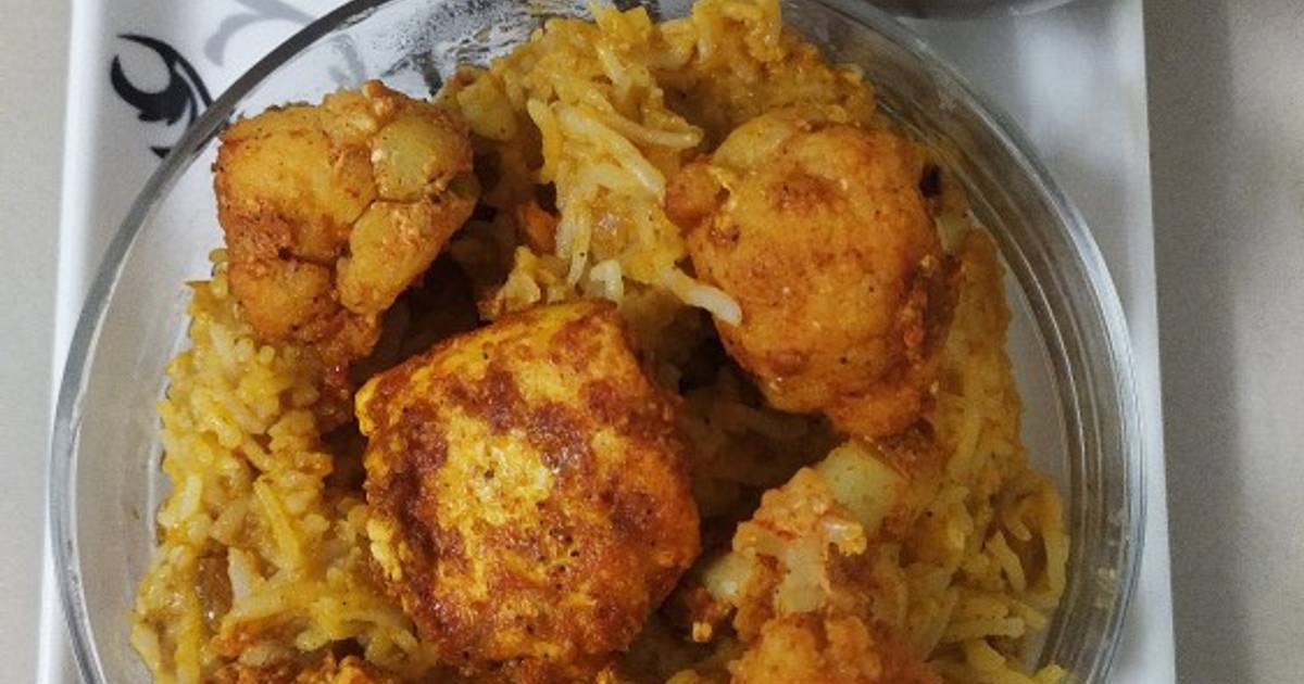 Prerita Shah દ્વારા રેસીપી મેરીનેટ ફ્લાવર પનીર પુલાવ (Merinate Flower ...