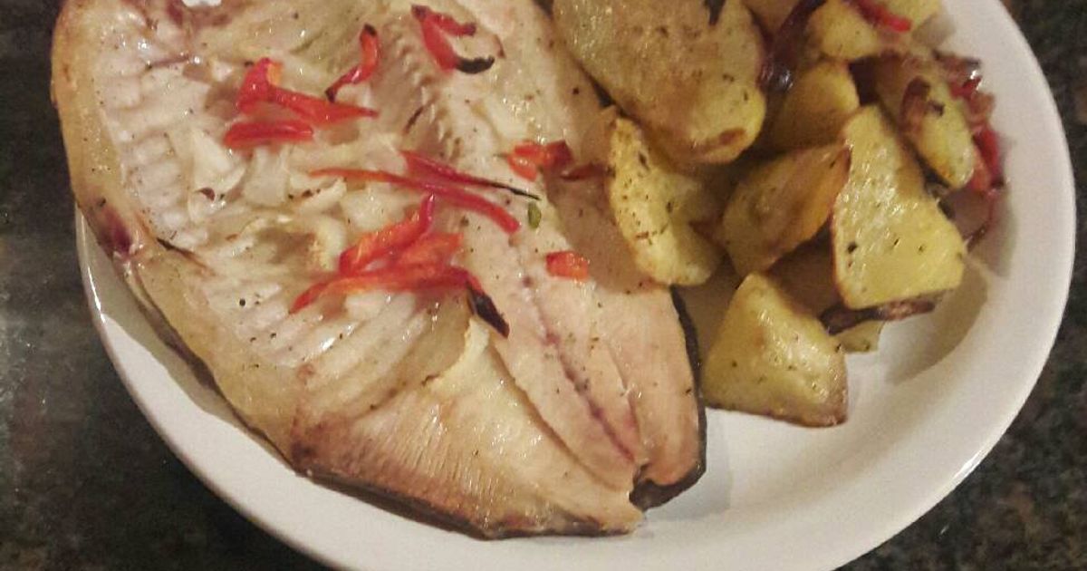 Pacú Con Papas Al Horno Y Verduras Receta de Martin^