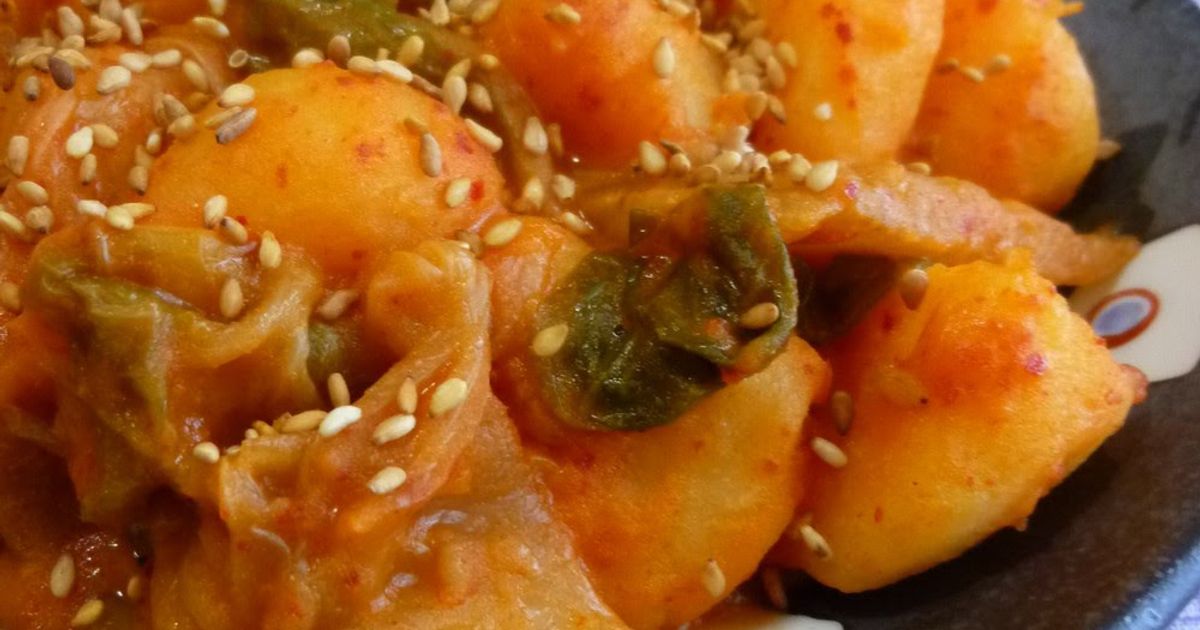 Quick Simmered Kimchi Potatoes Recipe By Cookpad.Japan