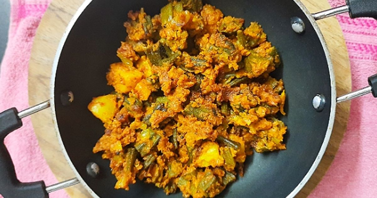Besan Wale Bhindi Aloo Recipe by Krupa Kapadia Shah - Cookpad