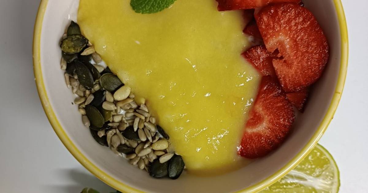 Avena con fresas, manzana y lima Receta de Janete Dos Santos Sanz- Cookpad