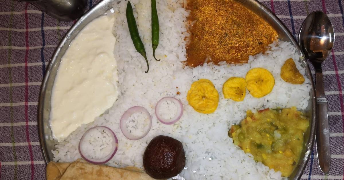 Rice Sambar Alu Sabji Recipe by Chaya Kulkarni - Cookpad