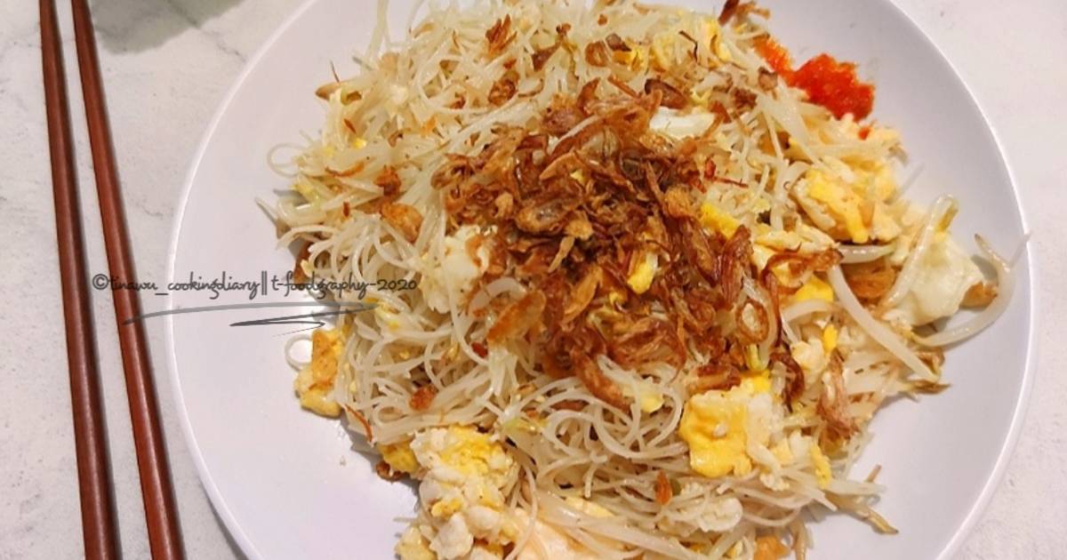 Resep Bihun Pek Cha / Bihun Cha Polos oleh Tinawu_cookingdiary - Cookpad
